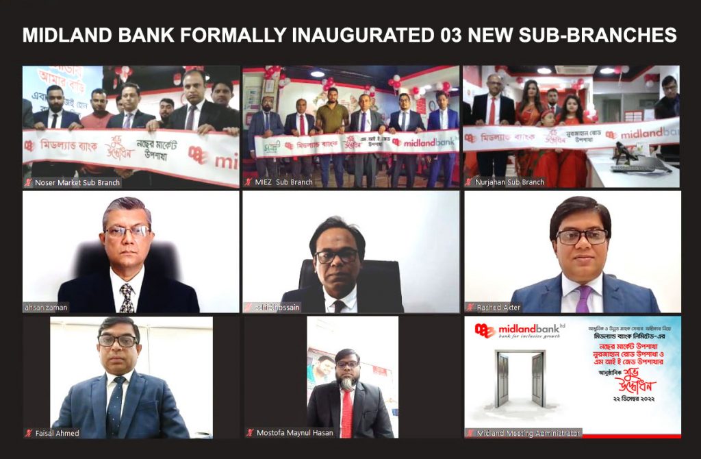 MIDLAND BANK FORMALLY INAUGURATED 03 NEW SUB-BRANCHES – Midland Bank PLC.