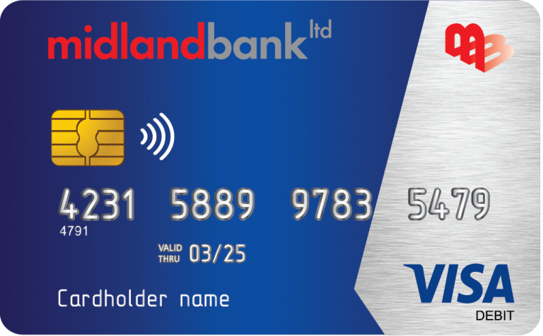 MDB Debit Card – Midland Bank PLC.